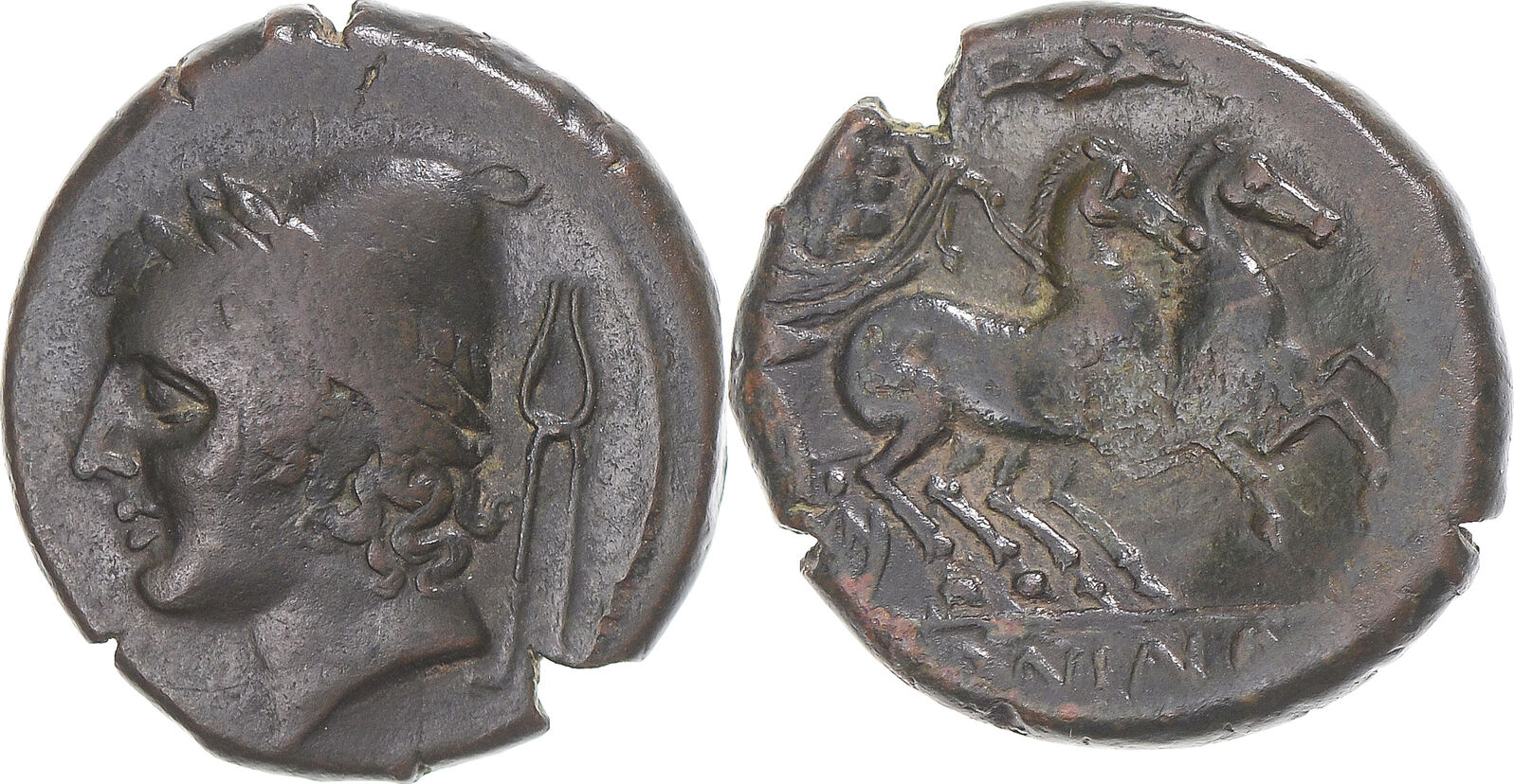 Æ ca. 263-240 BC Aesernia Coin, Samnium, Aesernia, Bronze, HN Italy:430 ...