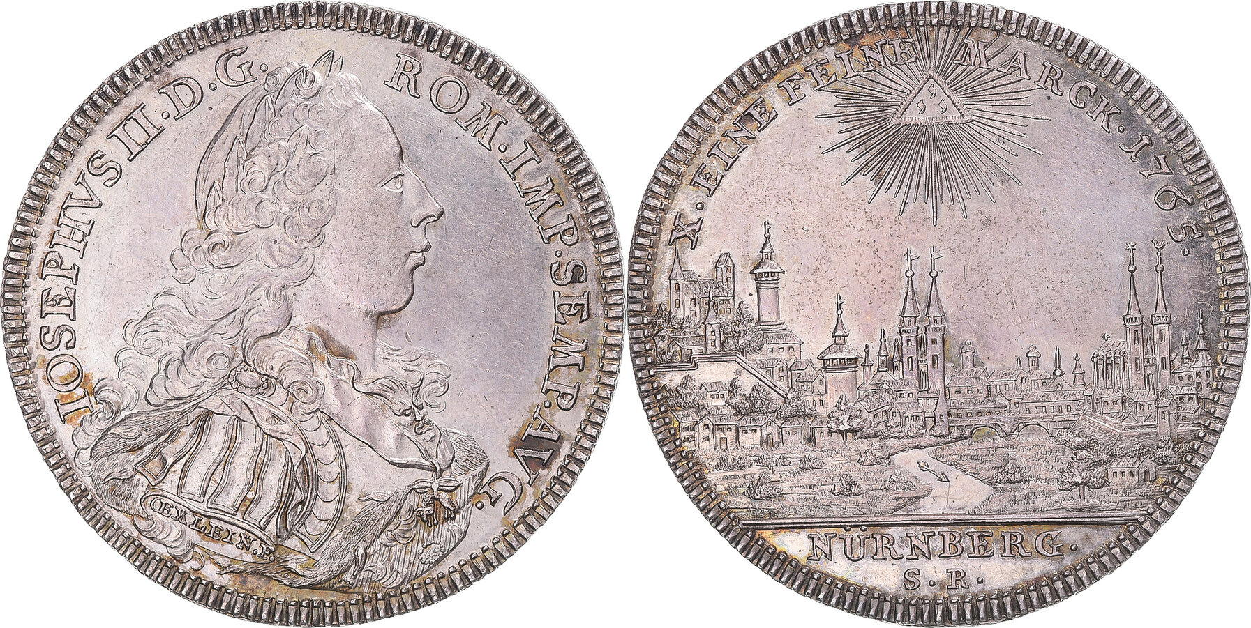 Free imperial city of Nuremberg Thaler 1765 Nuremberg Joseph II, Nuremberg, Silver MS(60-62 ...