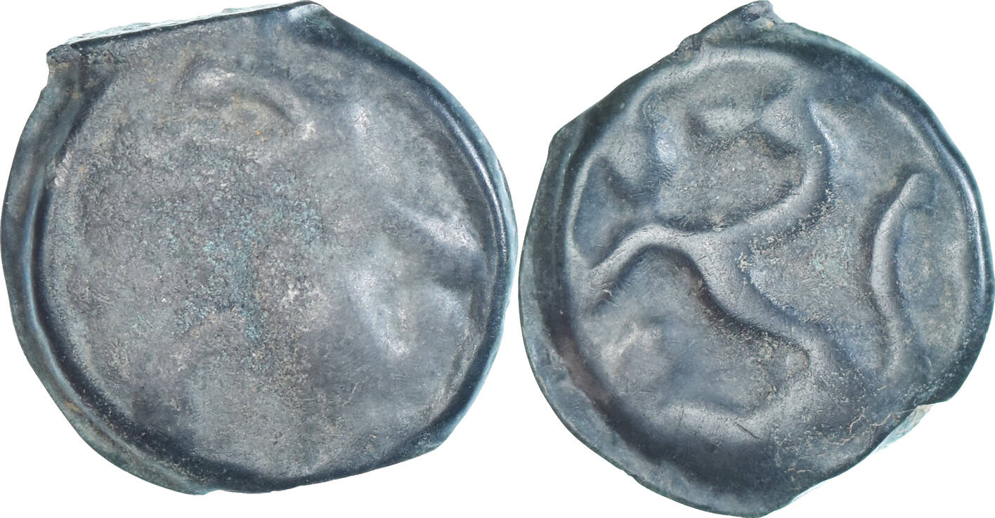 potin à la tête d’indien 1st century BC Sens Coin, Senones, Sens VF(20 ...