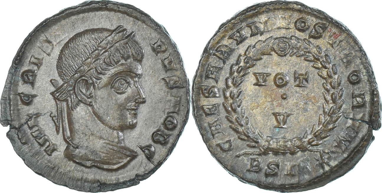 Follis 317-326 Rome Coin, Crispus, Rome, Bronze AU(50-53) | MA-Shops