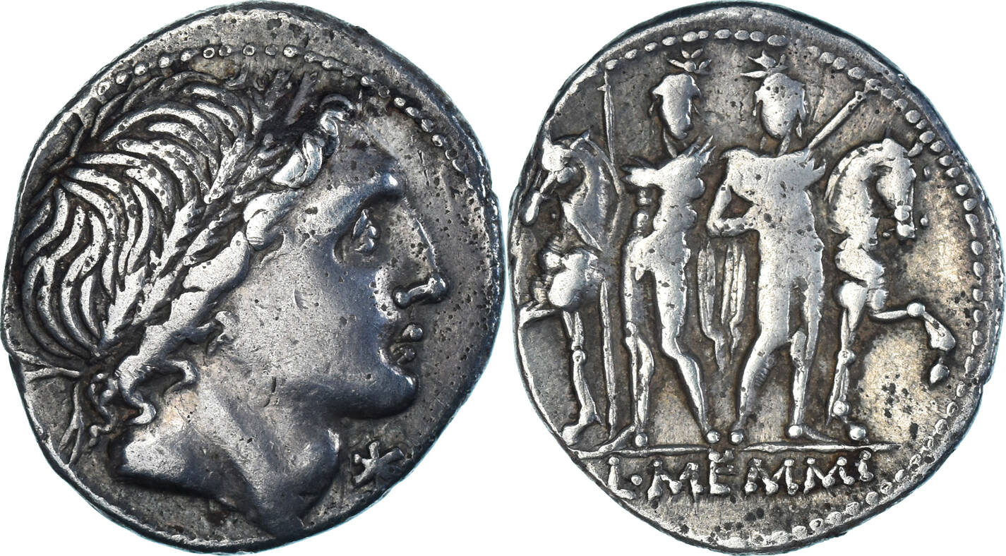 Denarius 109 BC Rome Coin, Memmia, Rome, Silver, Crawford:304/1 EF(40 ...