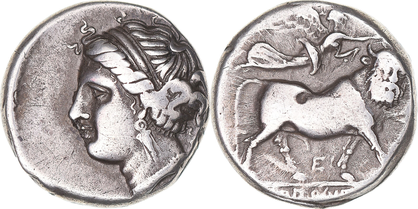 Didrachm ca. 275-250 BC Neapolis Coin, Campania, Neapolis, Silver, HGC ...