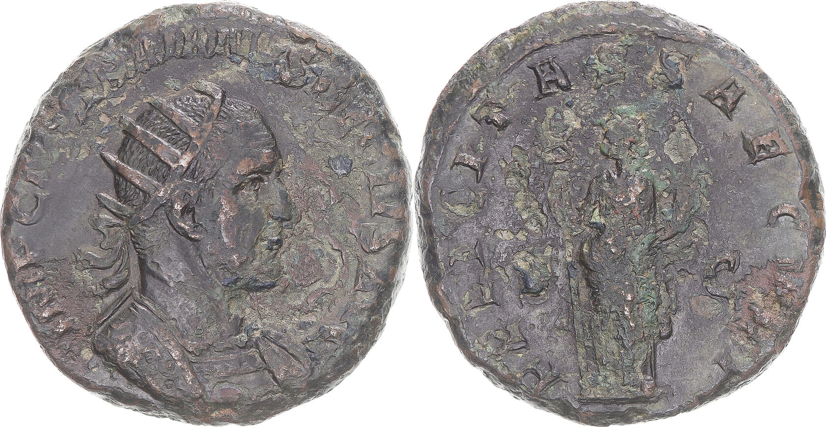 Double Sestertius 249-251 Rome Trajan Decius, Rome, Bronze, RIC:115a EF ...
