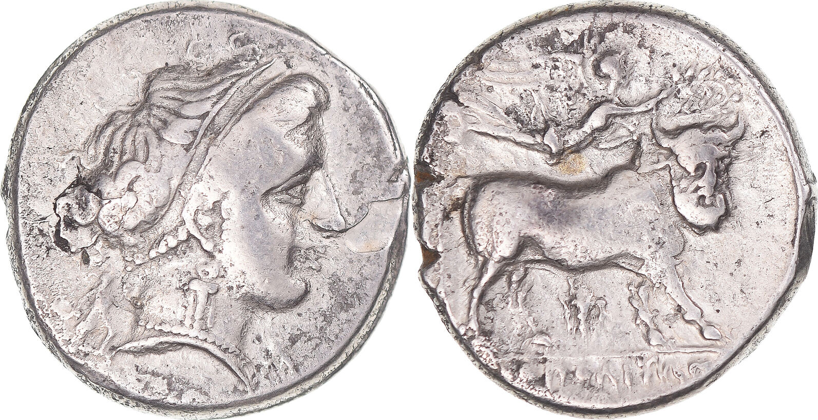 Didrachm ca. 300-275 BC Neapolis Coin, Campania, Neapolis, Silver, HN ...