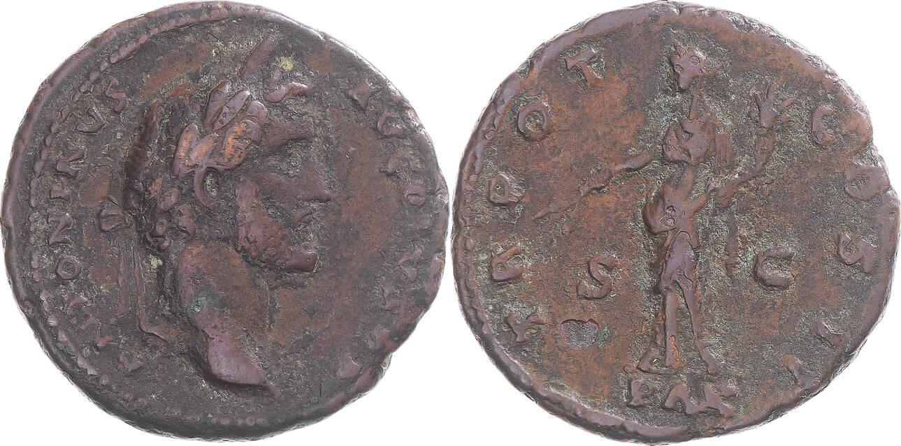 As 139 Rome Coin, Antoninus Pius, Rome, Bronze, RIC:569a VF(30-35) | MA ...