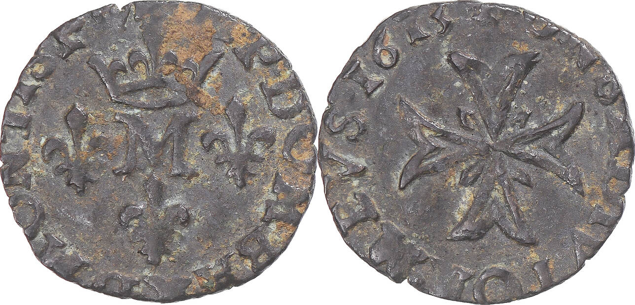 Principality of Dombes Liard 1615 Trévoux Coin, Marie de Bourbon ...