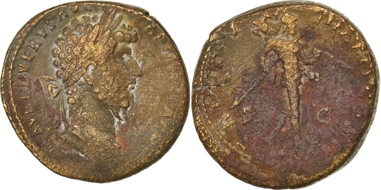 Sestertius Coin, Lucius Verus, Roma, Bronze, RIC:1420 VF(30-35) | MA-Shops