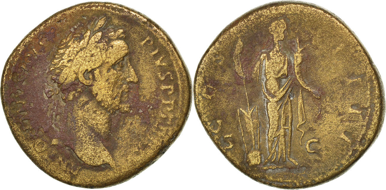 Sestertius Coin, Antoninus Pius, Rome, Bronze, RIC:885 VF(20-25) | MA-Shops