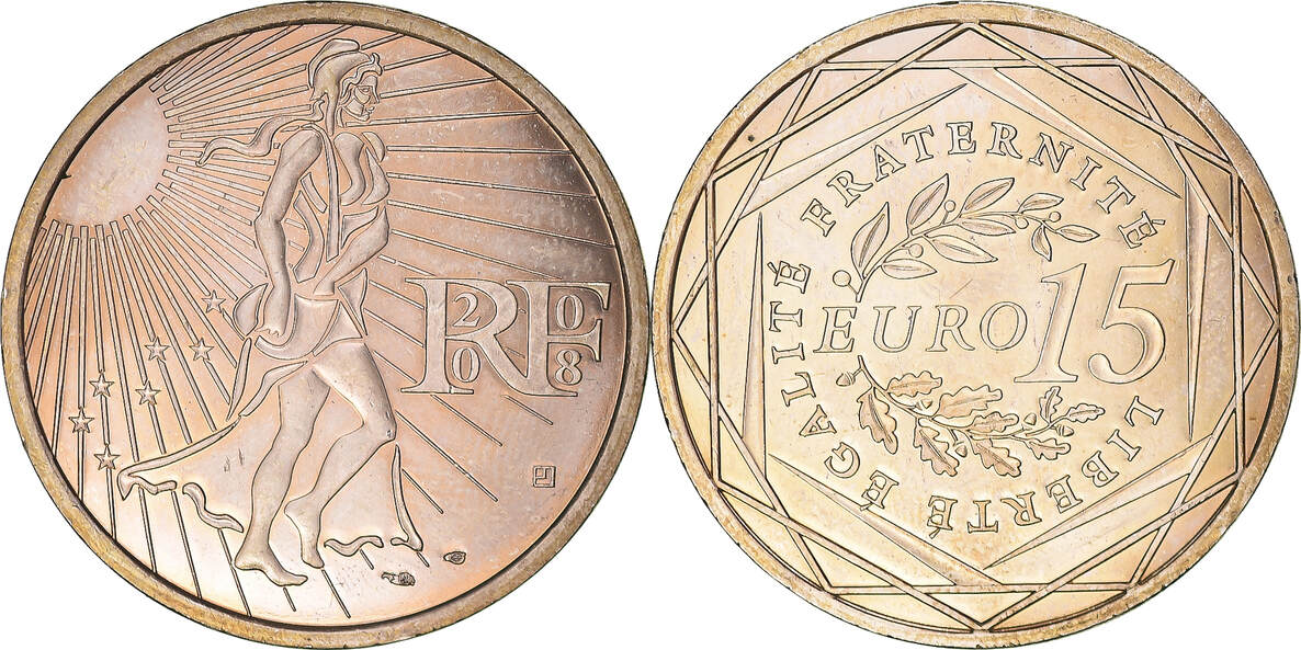 France 15 Euro 2008 Silver, Gadoury:2, KM:1535 MS(60-62) | MA-Shops