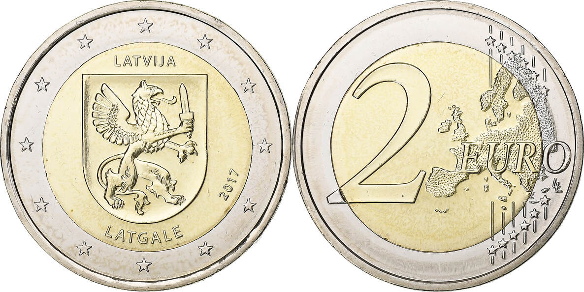 Latvia 2 Euro 2017 Bi-Metallic MS(64) | MA-Shops