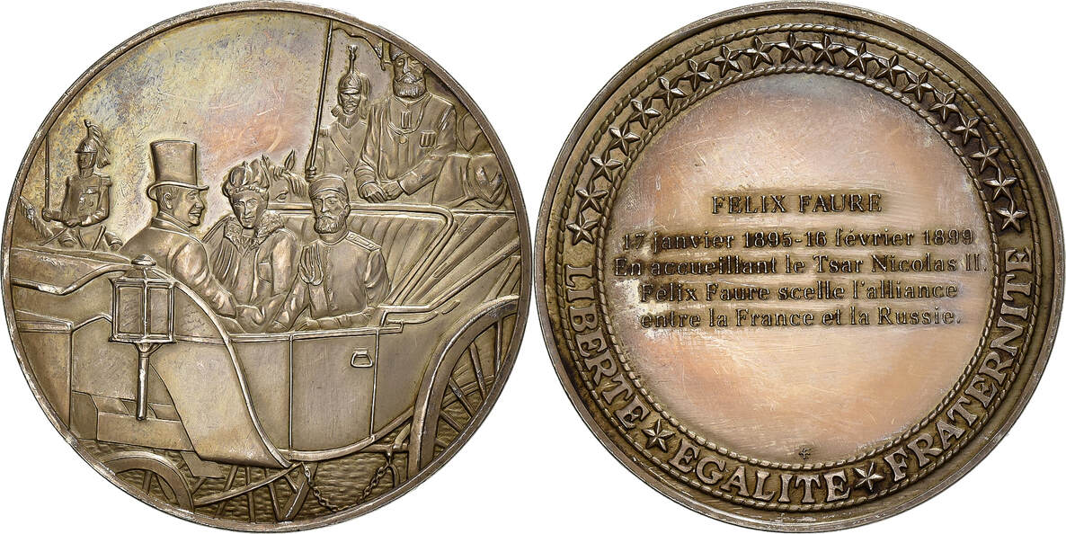 France Medaille Les Présidents de la République, Félix Faure, Silver AU ...