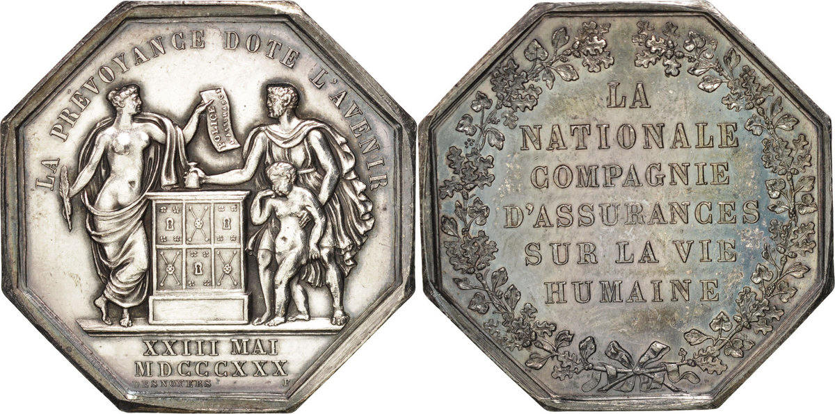 France Token 1830 Insurance, Silver, Gailhouste:442 AU(55-58) | MA-Shops