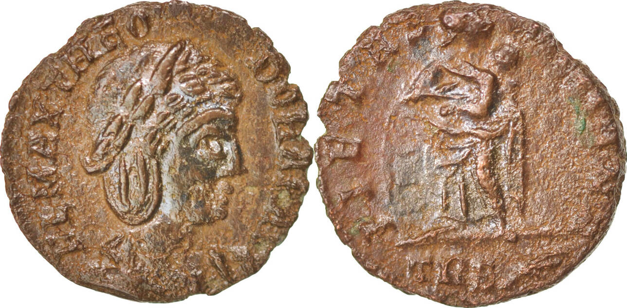 Nummus Coin, Theodora, Trier, Copper, RIC:56 AU(50-53) | MA-Shops