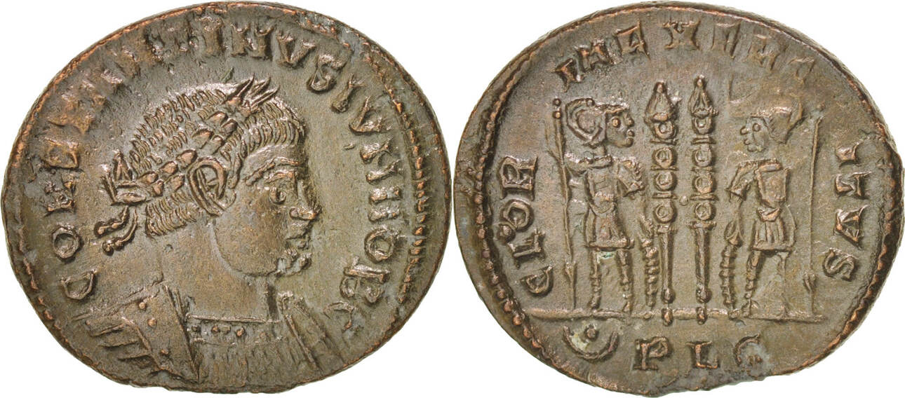Nummus Lyon - Lugdunum Coin, Constantine II, Lyons, Copper, RIC:254 AU ...