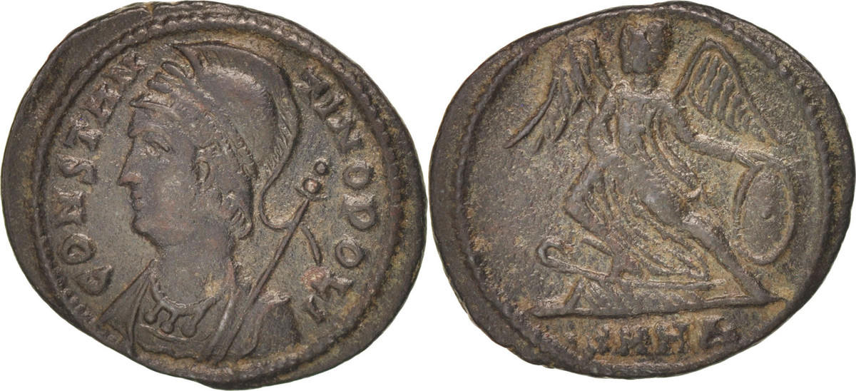 Nummus Coin, Kyzikos, Copper, RIC:92 AU(50-53) | MA-Shops