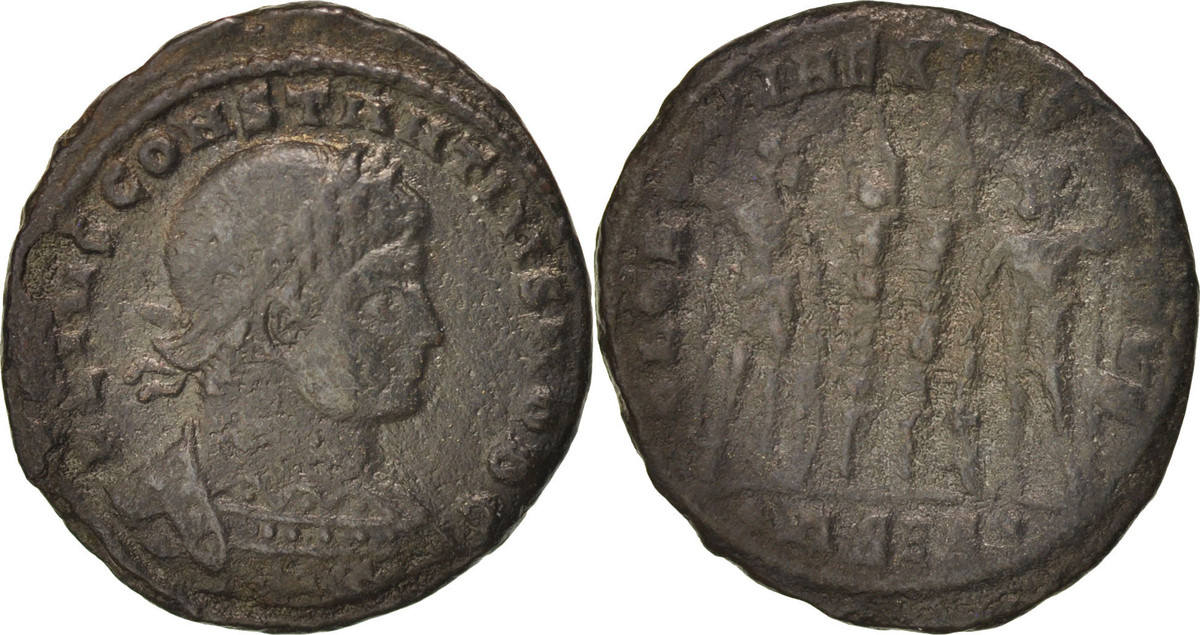 Follis Coin, Constantius II, Siscia, Copper, RIC:237 EF(40-45) | MA-Shops