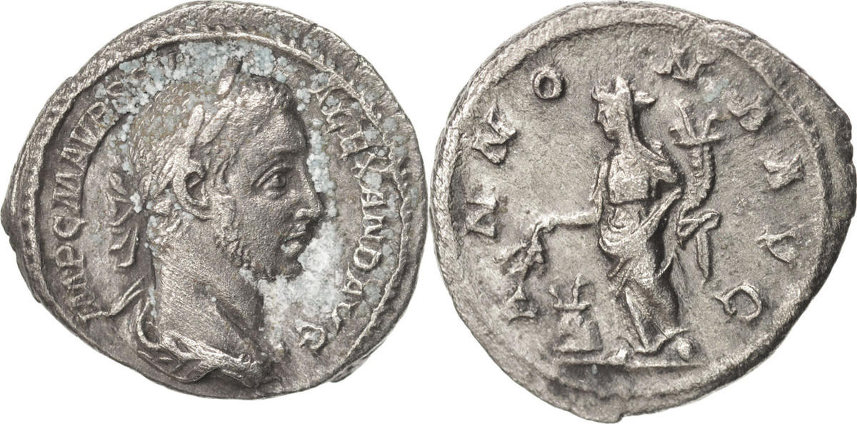 Denarius AD 226 Roma Coin, Severus Alexander, Roma, Silver, RIC:133 AU ...