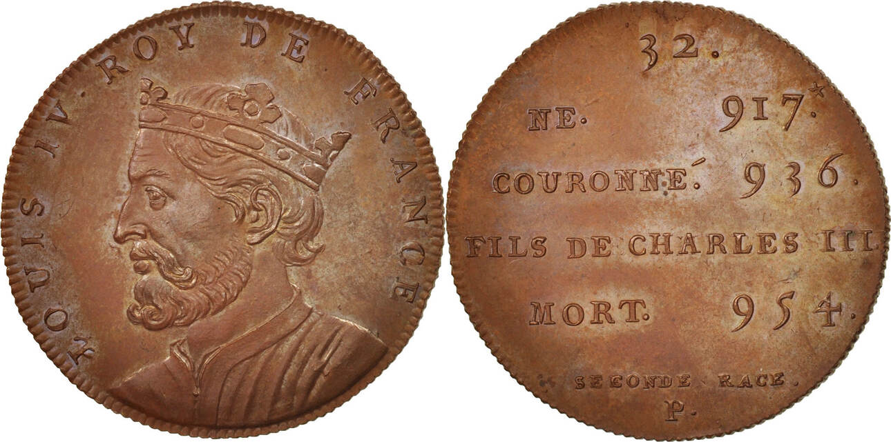 France Medaille XIXth Century Louis IV, History, Copper MS(65-70) | MA ...