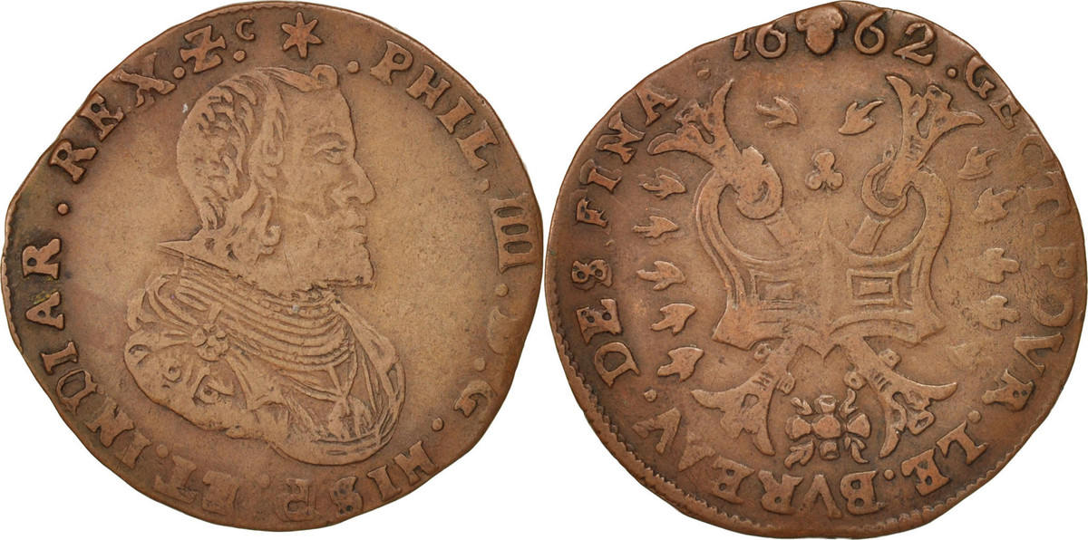 Belgium Token 1662 Spanish Netherlands, Philippe IIII, Bruxelles ...