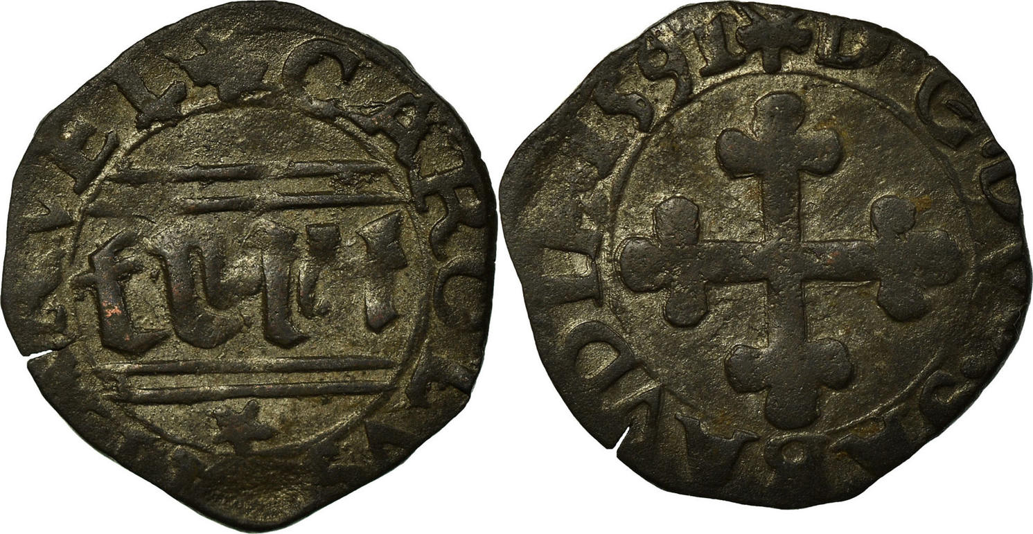 FRENCH STATES 1/4 Sol 1591 Chambéry Coin, SAVOY, Charles Emmanuel I ...