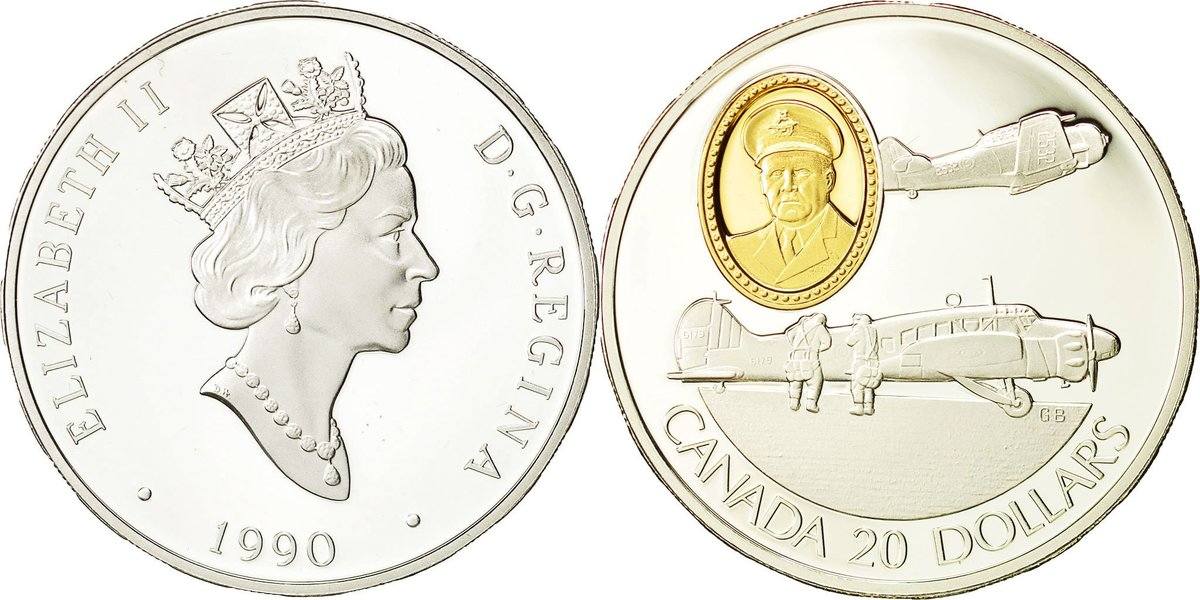 Canada 20 Dollars 1990 Royal Canadian Mint Coin, Elizabeth II, Royal ...