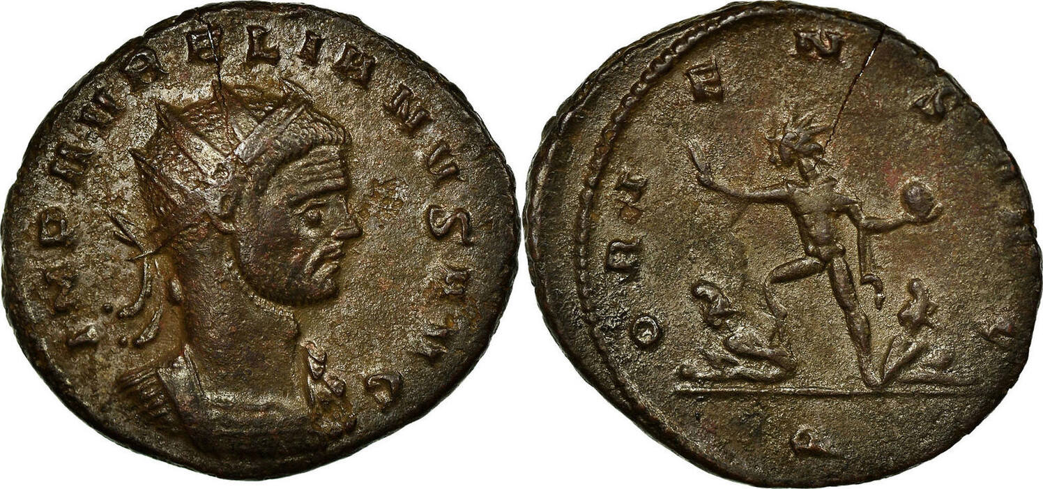 Antoninianus AD 272-274 Milan Coin, Aurelian, Milan, Billon, RIC:137 EF ...