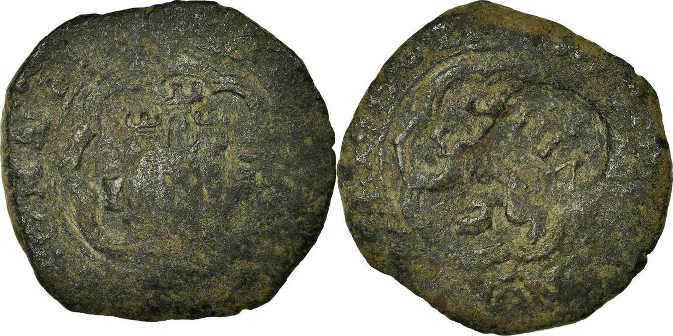 Spain 8 Maravedis Coin, Philip III, Cuenca, Copper VF(20-25) | MA-Shops