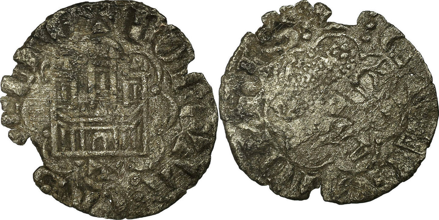 Spain Denier Coin, Castille and Leon, Alfonso X, Toledo, Billon VF(30 ...