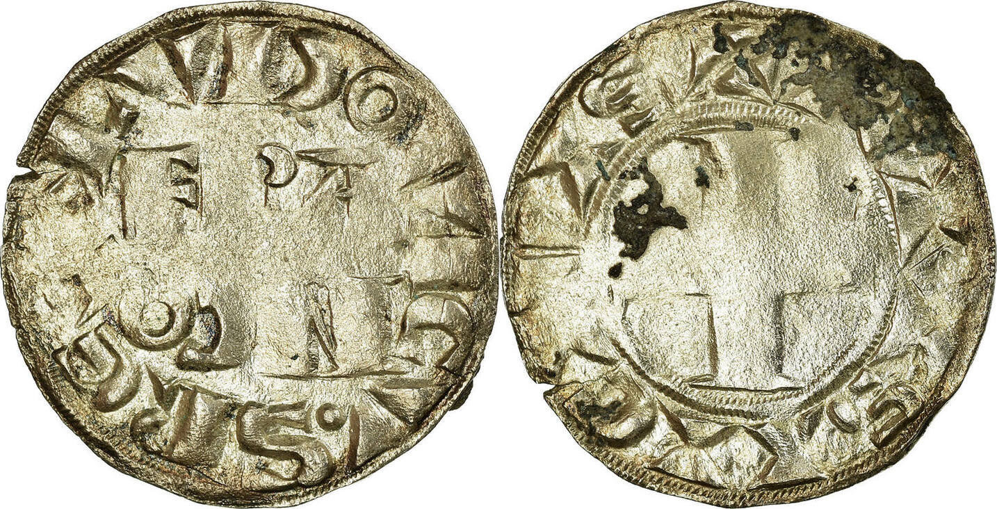 France Denier Parisis Coin, Louis VII, Paris, Silver, Duplessy:146 EF ...