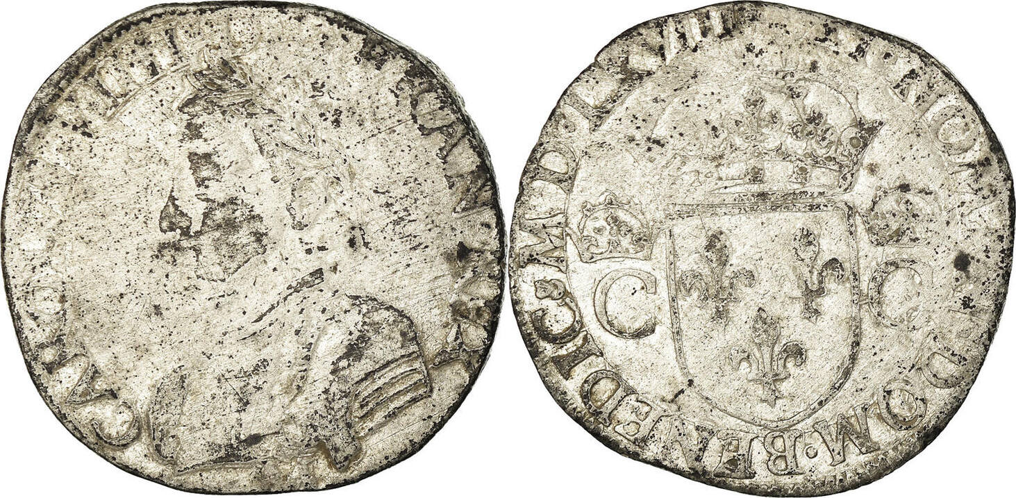 France Teston 1568 Toulouse Coin, Charles IX, Toulouse, Silver VF(20-25 ...