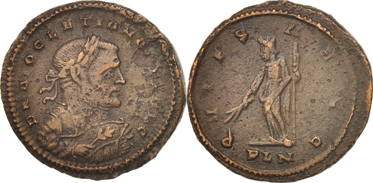 Follis Coin, Diocletian, London, Bronze, RIC:98 EF(40-45) | MA-Shops