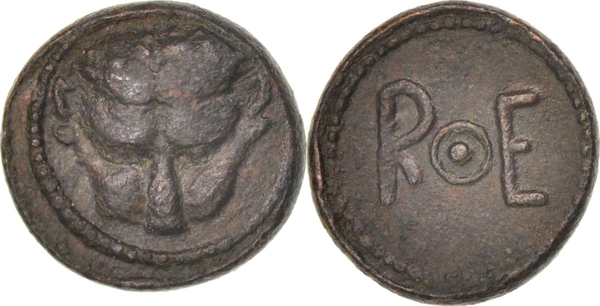 Onkia Coin, Bruttium, Rhegium, Bronze EF(40-45) | MA-Shops