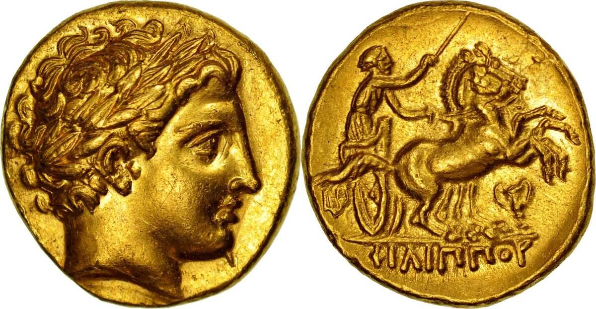 Stater Coin, Kingdom of Macedonia, Philip III, Pella, graded, NGC, Ch ...