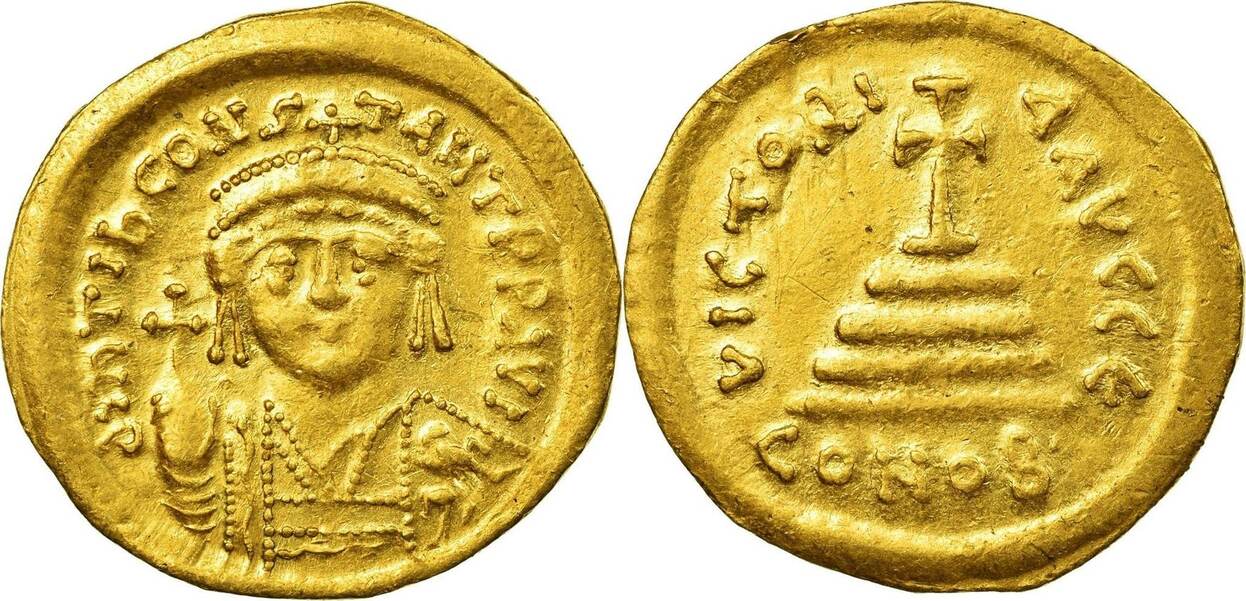 Solidus 579-582 Constantinople Coin, Tiberius II Constantine ...