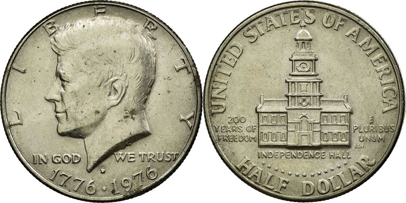 United States 1976 D Coin Kennedy Half Dollar U S Mint Denver EF 40