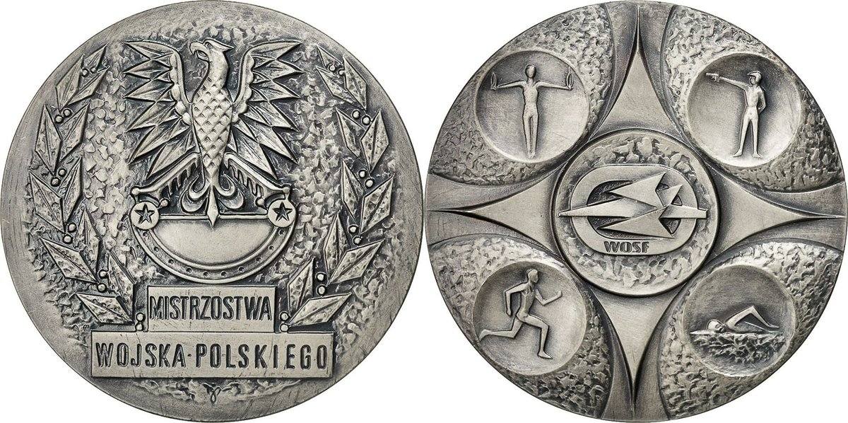 Poland Medal WOSF, Sports Militaires, Wojska.Polskiego, Silvered MS(60 ...