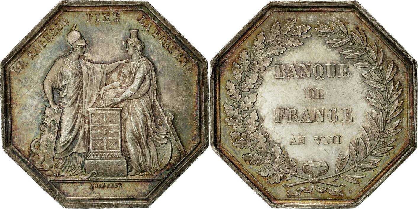 Token An VIII Banque de France, Dumarest, Silver AU(55-58) | MA-Shops
