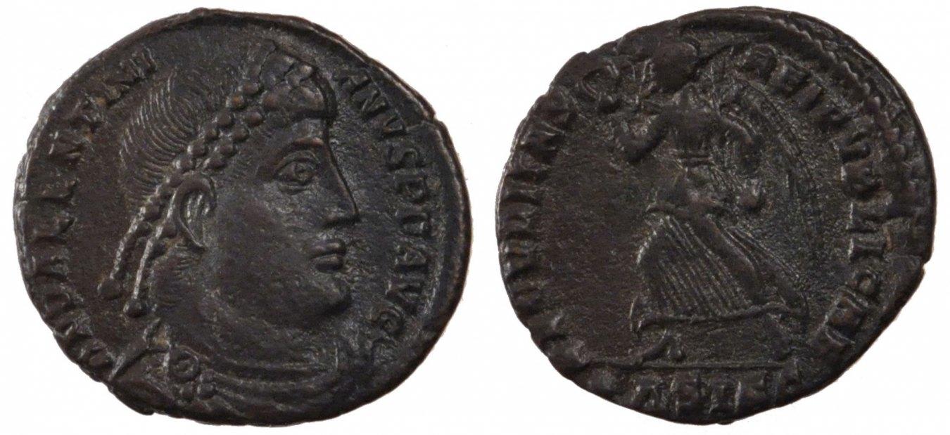 Nummus Coin, Valentinian I, Siscia, Copper, Cohen:37 AU(50-53) | MA-Shops