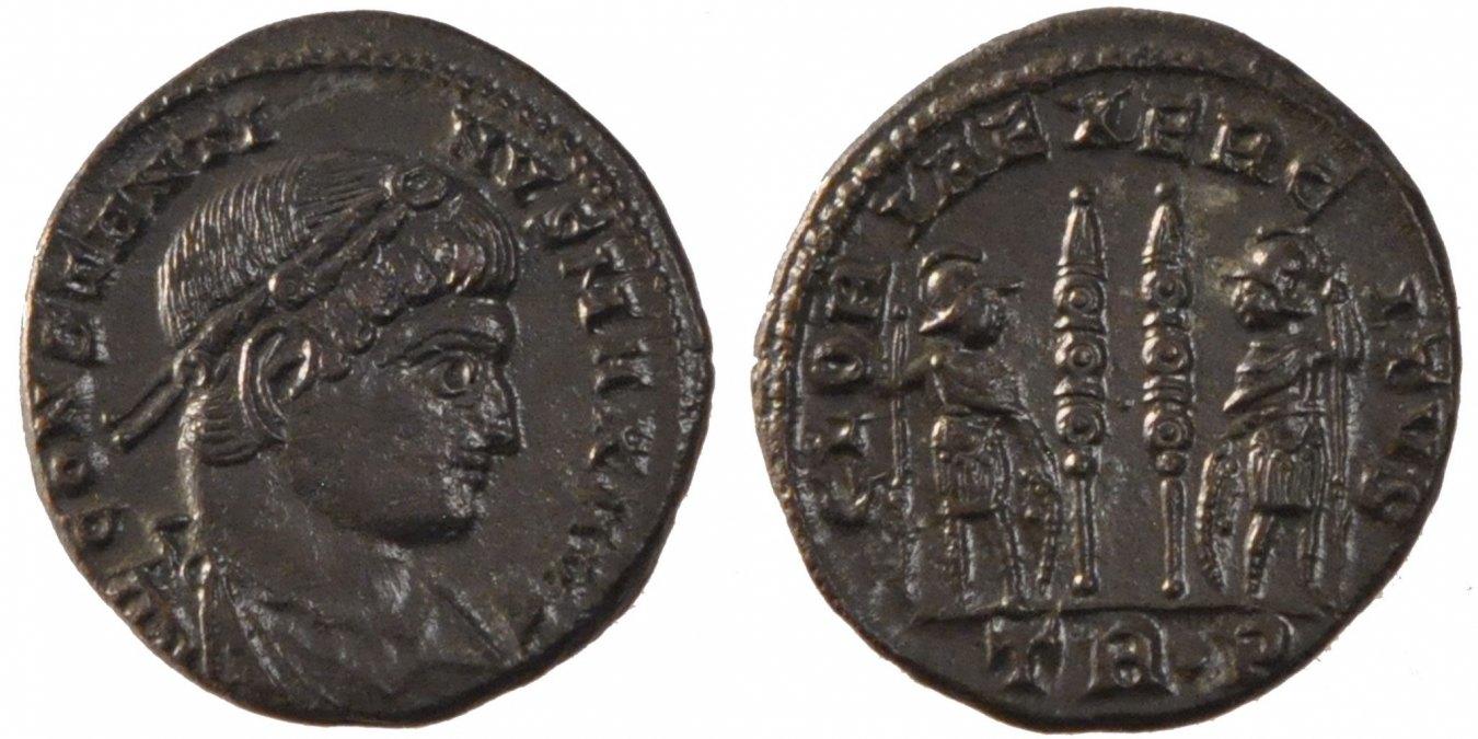 Nummus Coin, Constantine I, Trier, Copper, Cohen:254 AU(55-58) | MA-Shops