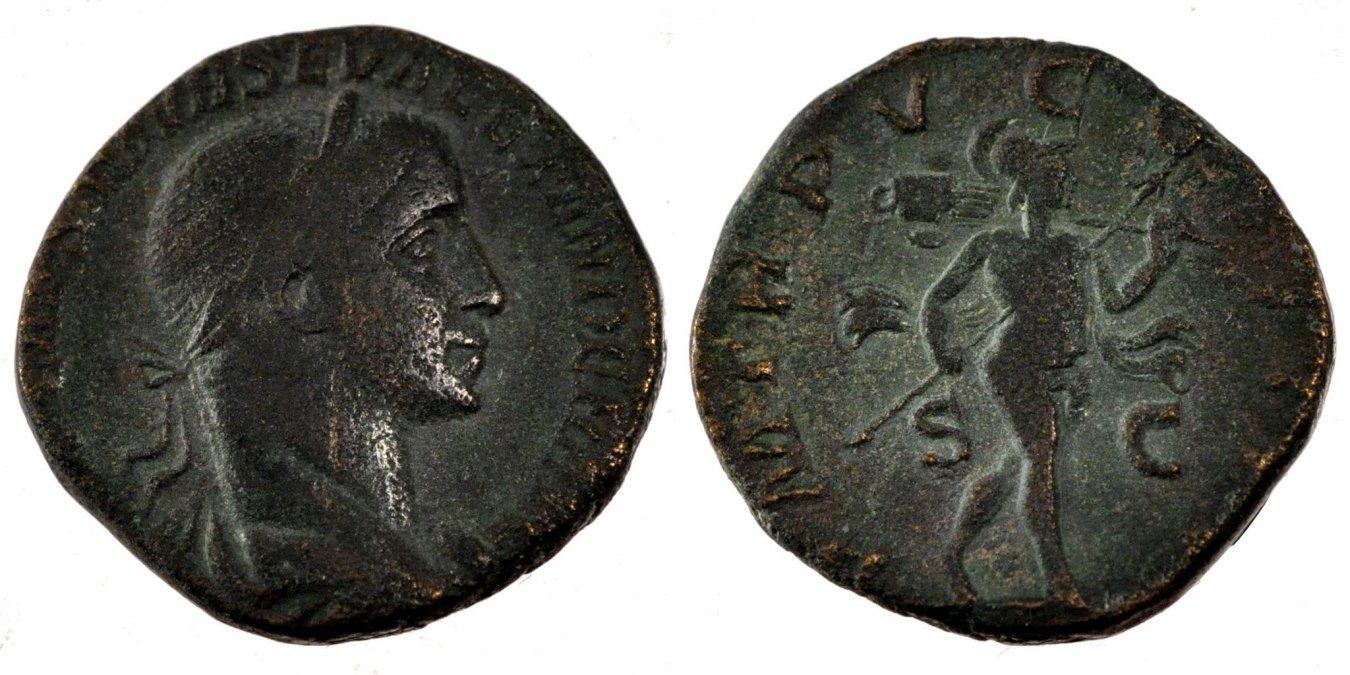 Sestertius Coin, Severus Alexander, Roma, Copper, Cohen:282 EF(40-45 ...