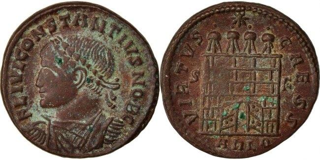 Nummus Coin, Constantius II, Arles, Copper, Cohen:314 EF(40-45) | MA-Shops