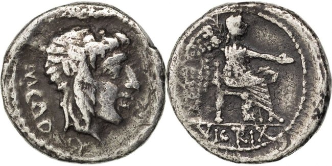 Quinarius Coin, Porcia, Roma, Silver EF(40-45) | MA-Shops