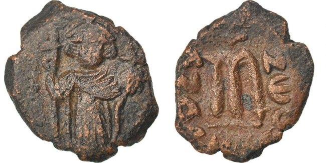 Follis Coin, Constans II, Constantinople, Copper EF(40-45) | MA-Shops