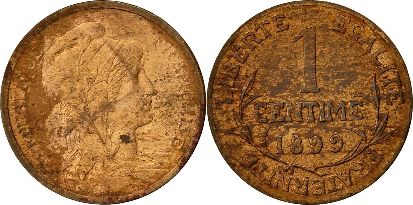 France Centime 1899 Paris Coin, Dupuis, Paris, Bronze, KM:840 MS(60-62 ...