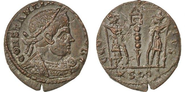 Nummus Coin, Constantine I, Siscia, Copper, Cohen:246 AU(50-53) | MA-Shops