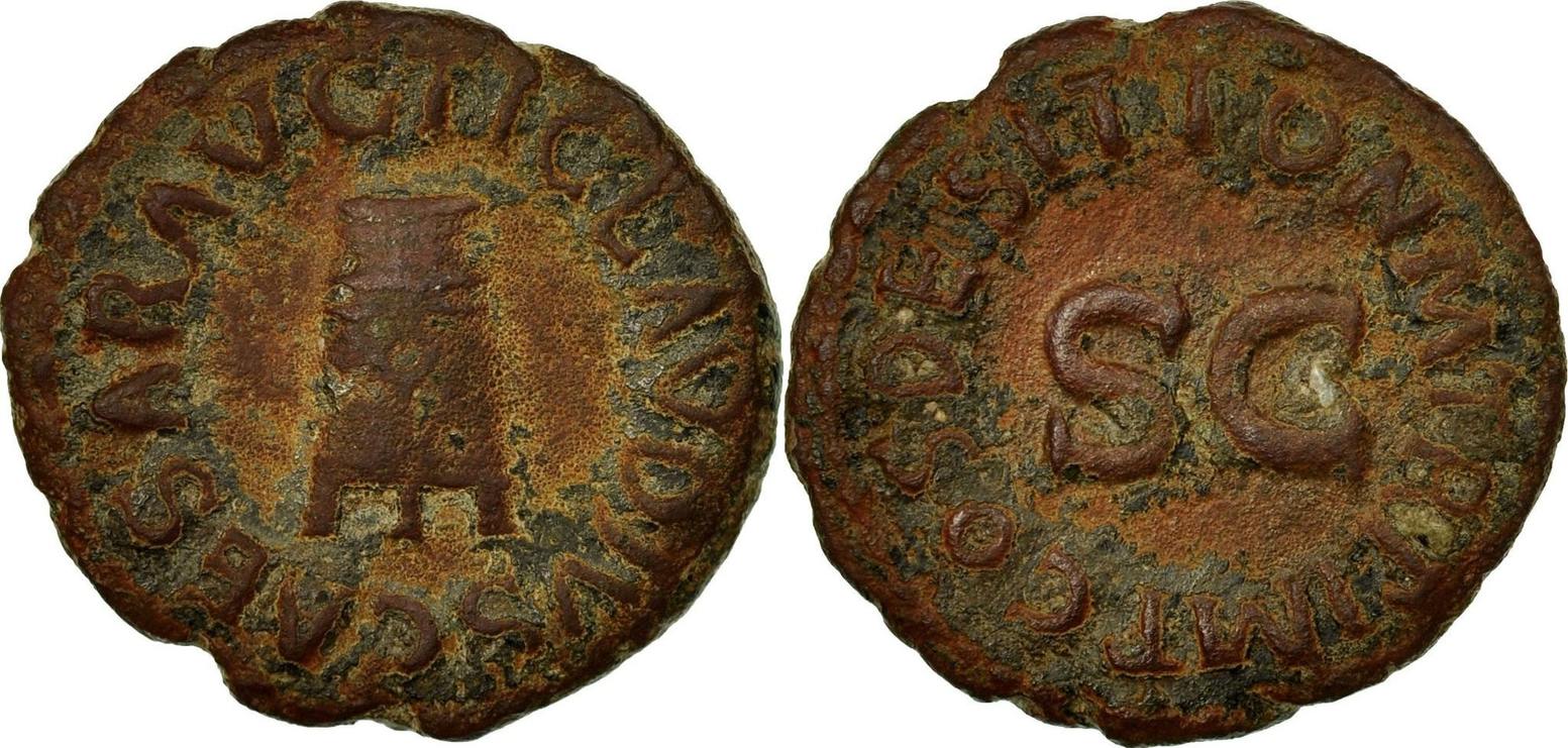 Quadrans 42 Rome Coin, Claudius, Rome, Copper, RIC:90 EF(40-45) | MA-Shops