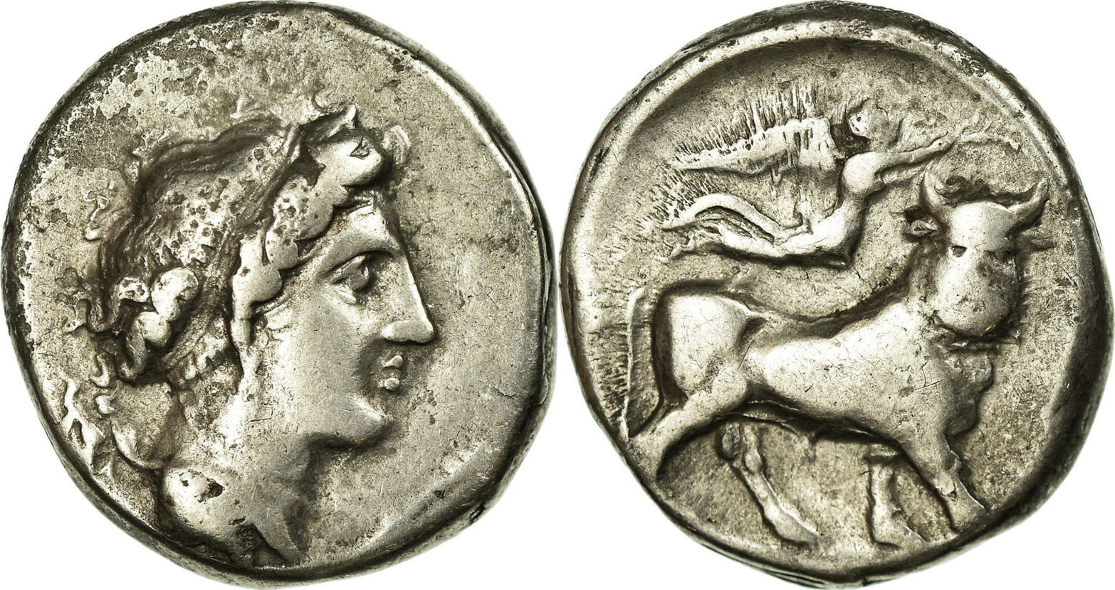 Didrachm Coin, Campania, Neapolis, Naples, Silver VF(30-35) | MA-Shops