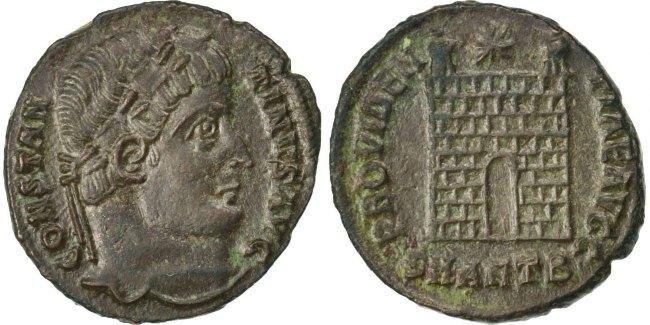 Nummus Coin, Constantine I, Antioch, Copper, Cohen:454 AU(50-53) | MA-Shops
