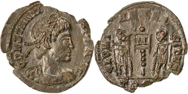 Nummus Coin, Constantius II, Copper, Cohen:100 EF(40-45) | MA-Shops