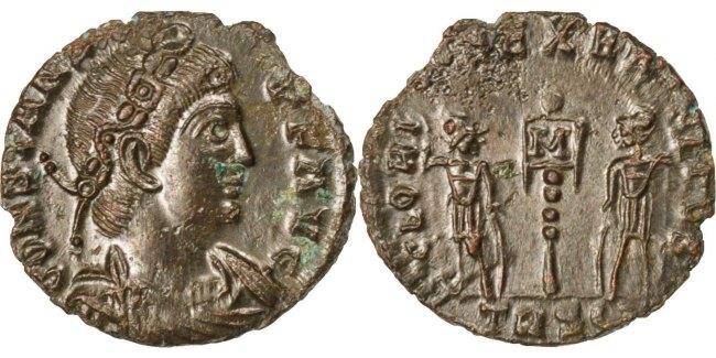 Nummus Coin, Constans, Trier, Copper, Cohen:65 AU(50-53) | MA-Shops